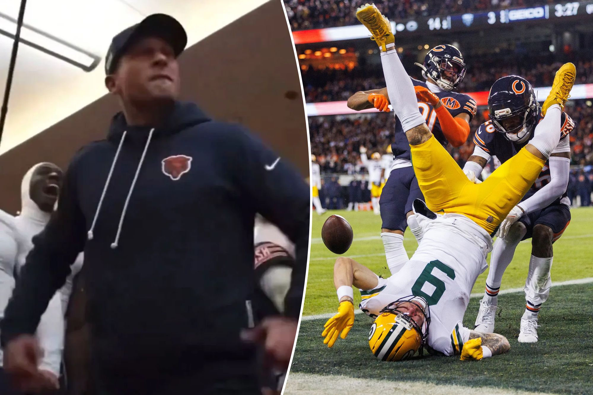 Bears coach Ben Johnson drops vulgar message for Packers after insane ...