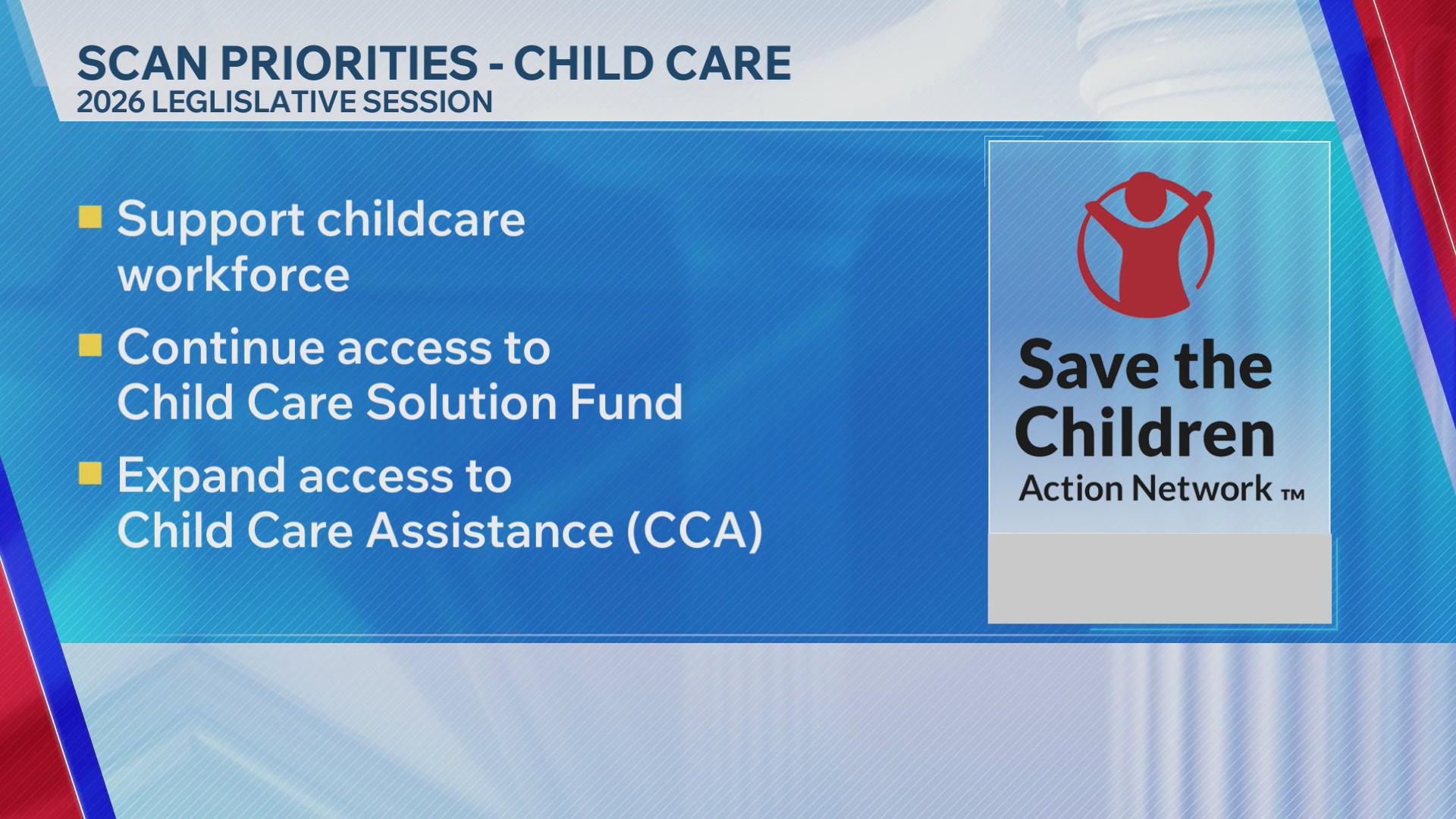 SCAN Iowa announces legislative priorities for 2026 session: Child Care