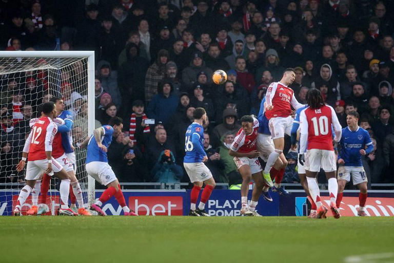 Soccer-Martinelli hat-trick sends Arsenal past Portsmouth in FA Cup ...