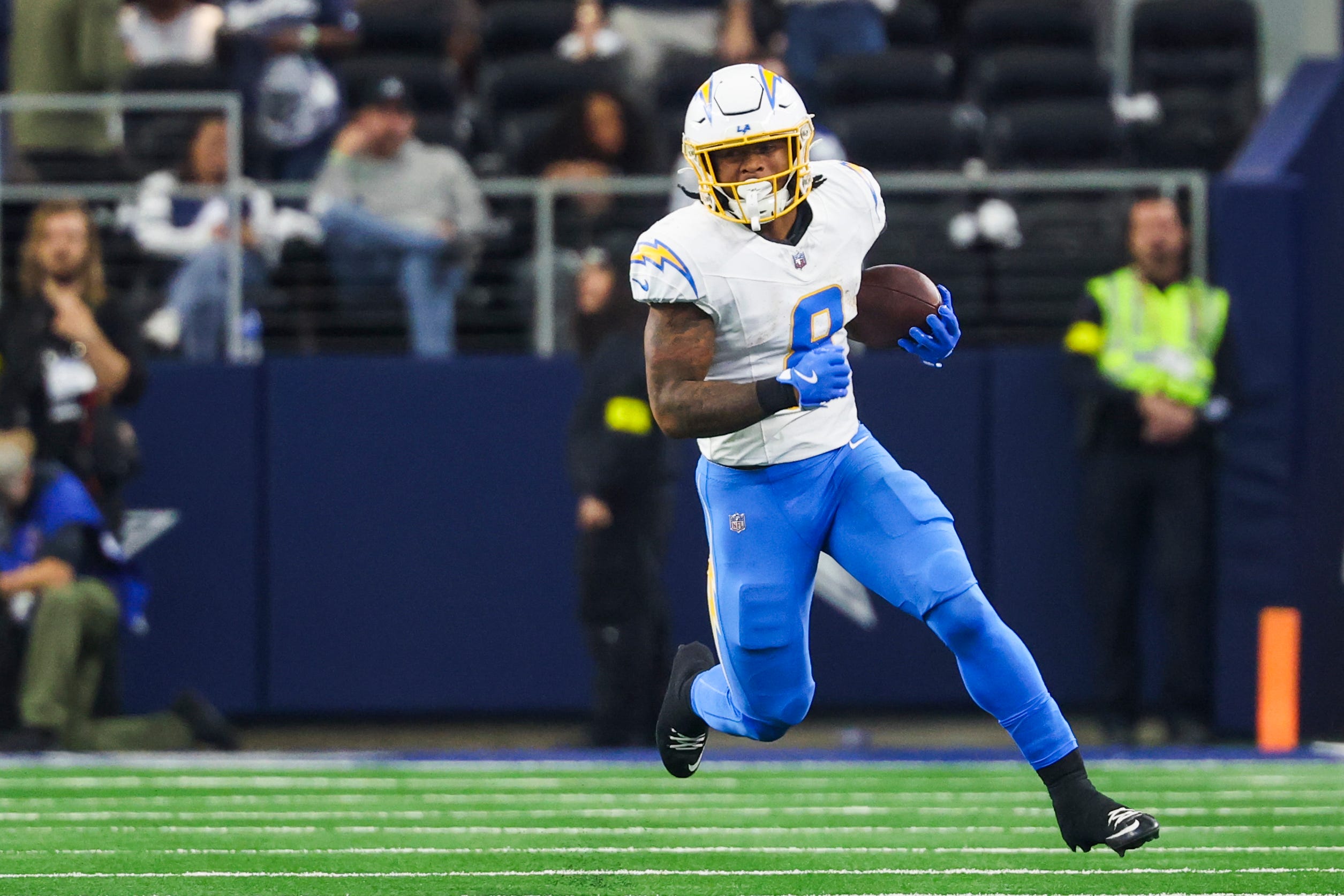 Is Omarion Hampton playing in Chargers playoff game vs. Patriots?