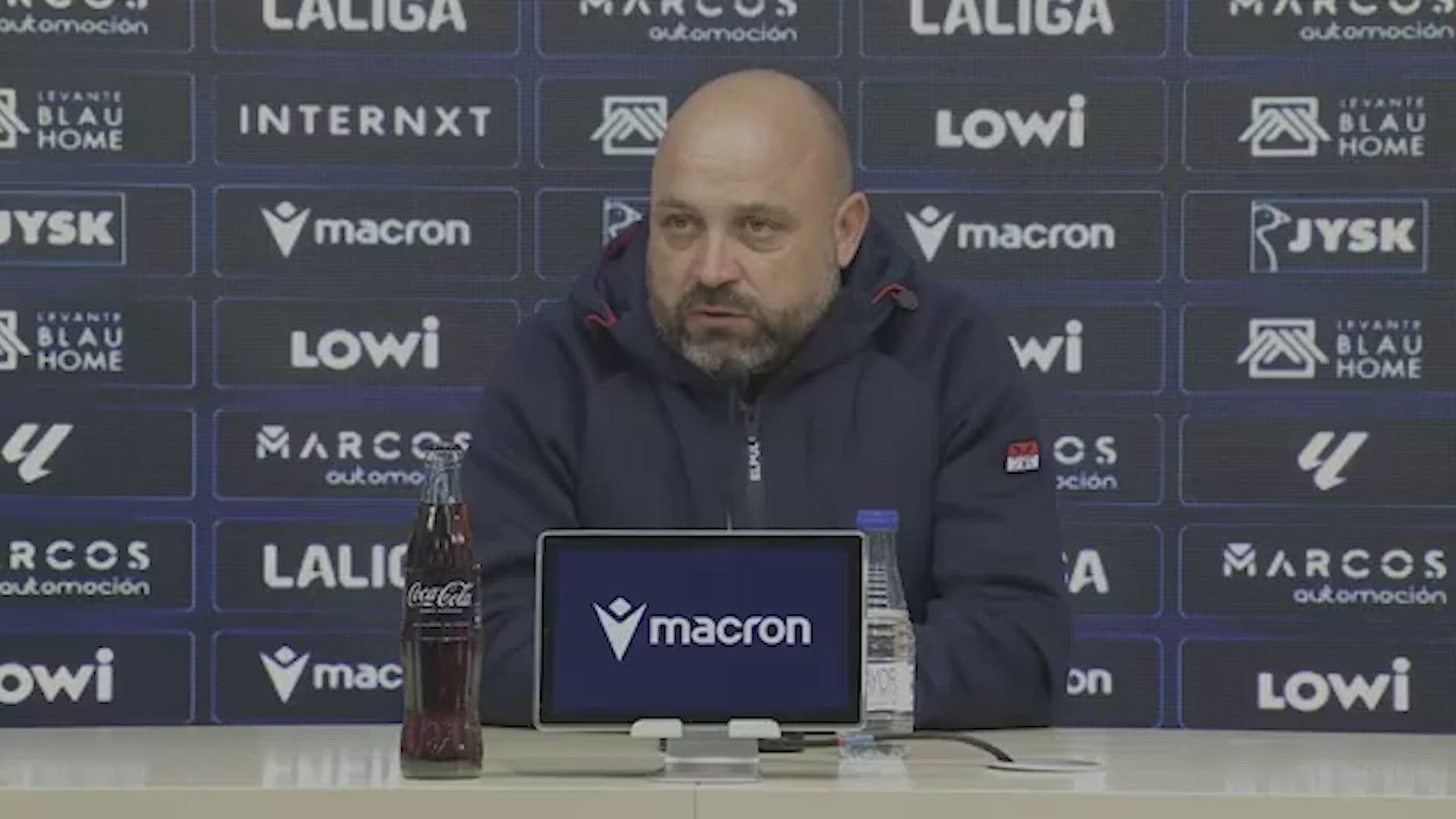Manolo Gonzalez, rueda de prensa completa Levante - Espanyol