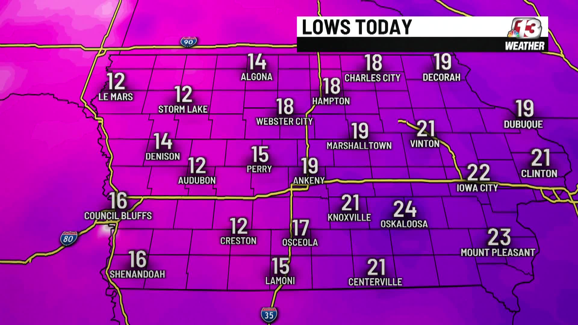 Jason Parkin's Sunday forecast