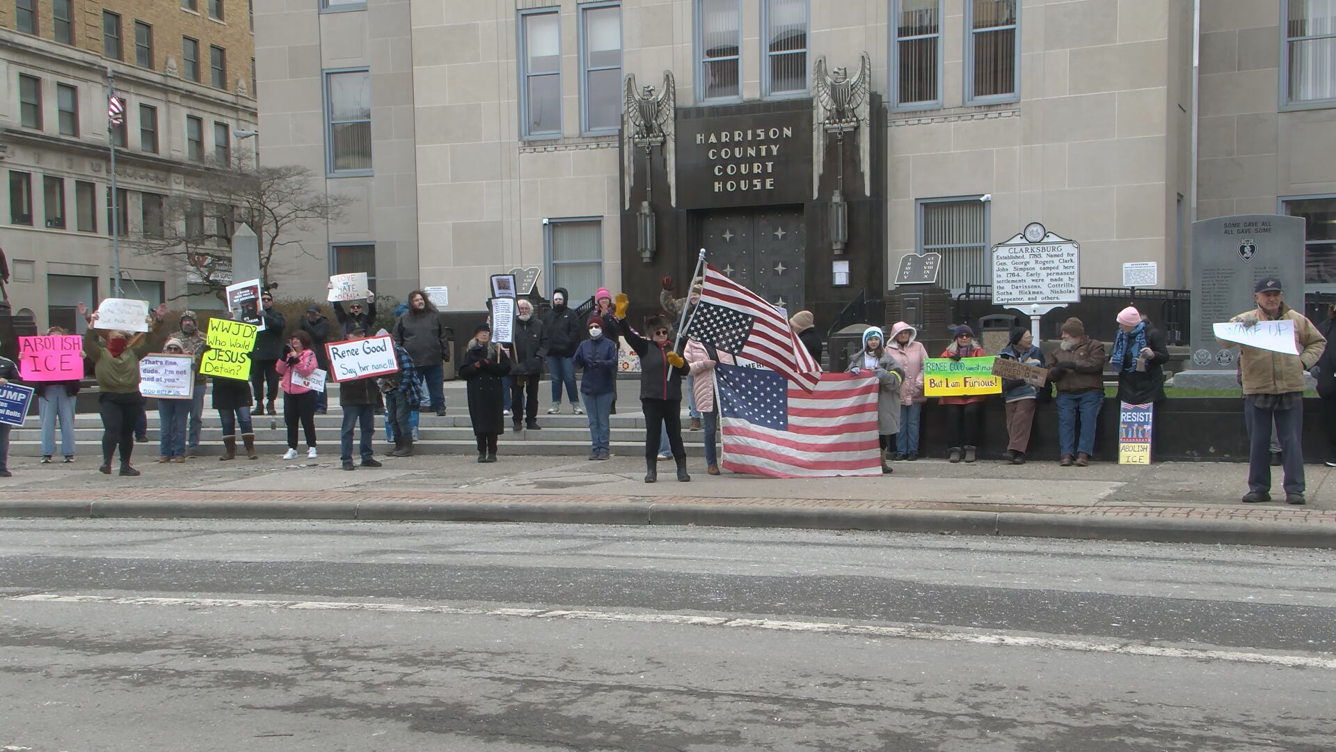 Anti-ICE protest held in Harrison County