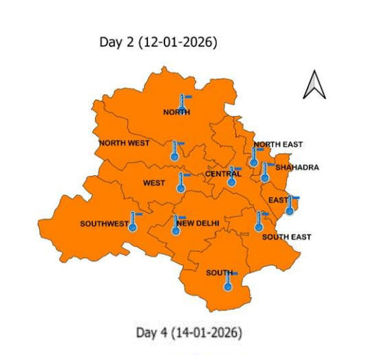 Delhi weather today: कोहरे और कोल्ड वेव से कांपी दिल्ली, आज 12 जनवरी को ...