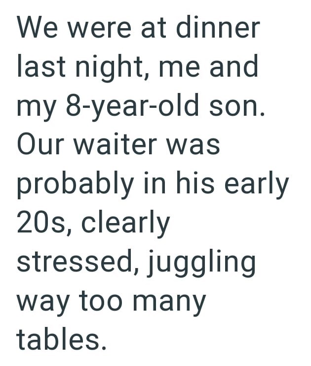 8-year-old boy helps overwhelmed server at an understaffed restaurant ...