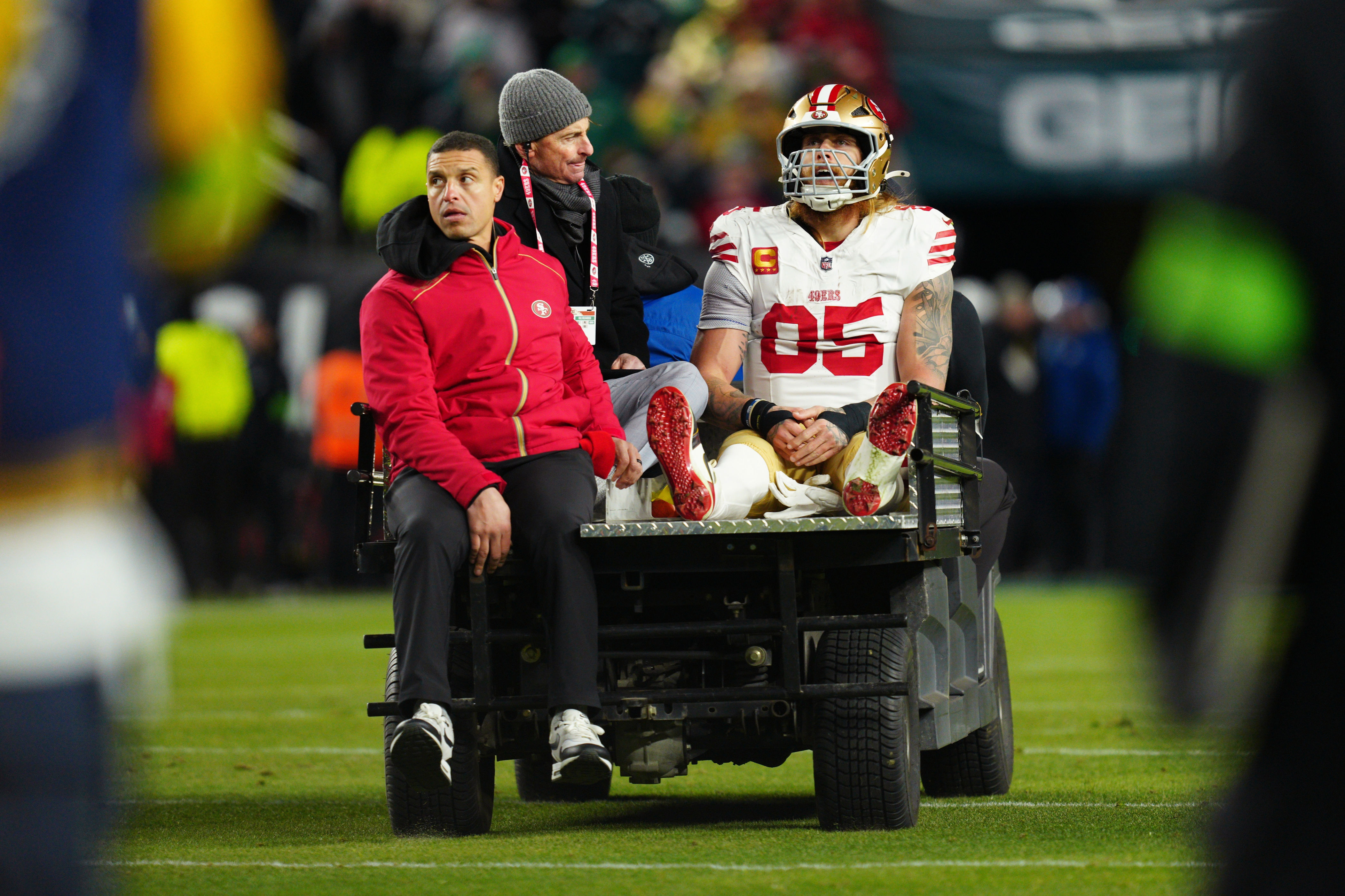 49ers lose All-Pro tight end George Kittle to Achilles tear, still pull ...