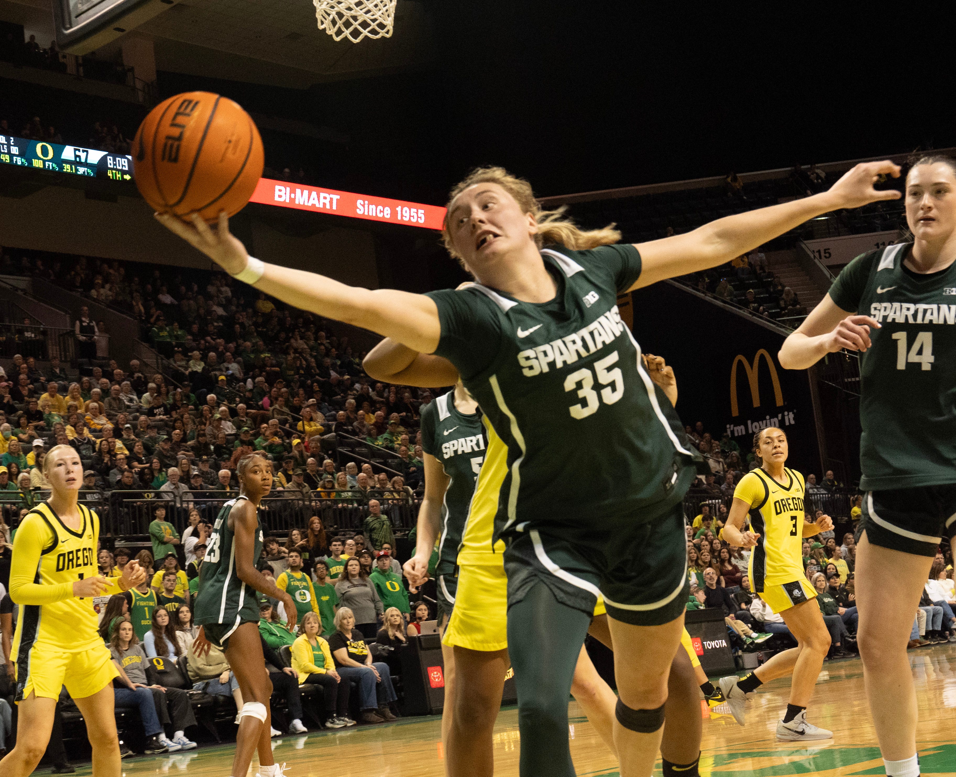 No. 15 Michigan State women's basketball takes down Oregon on road