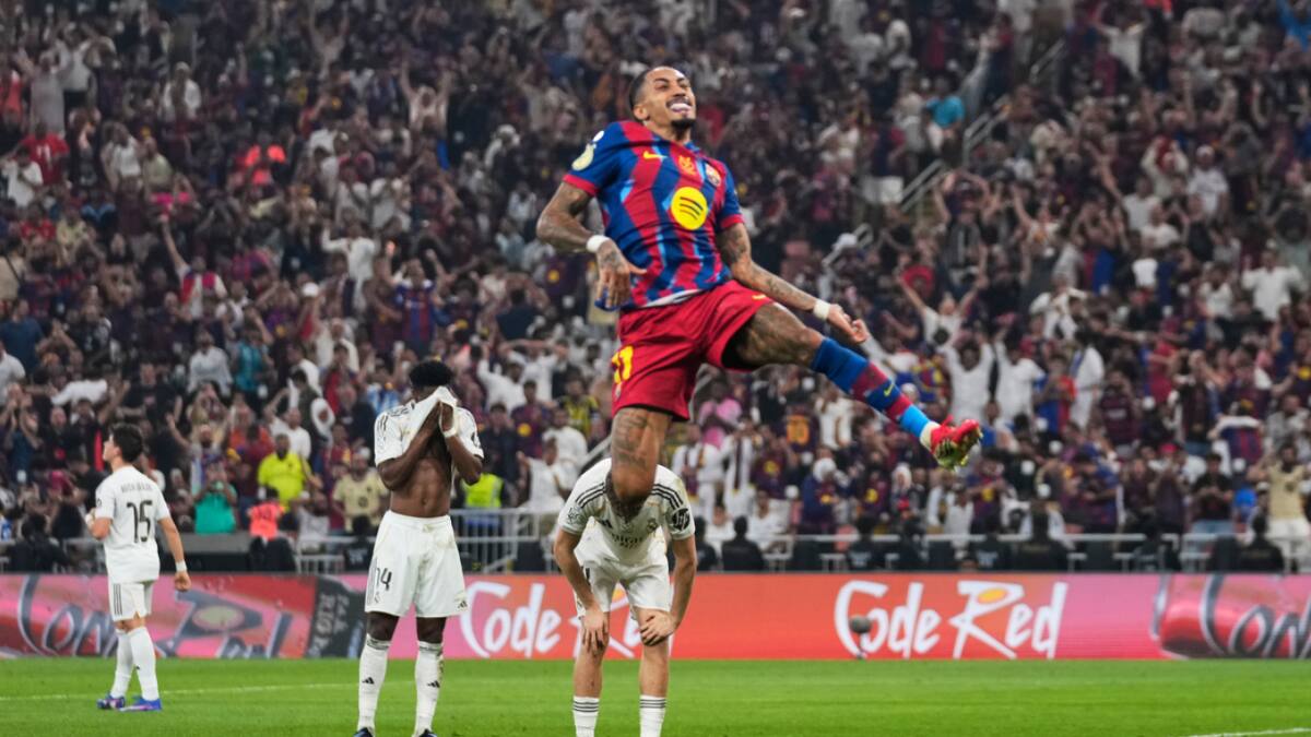 Encore un échec pour Kylian Mbappé : la Supercoupe pour le Barça, qui ...