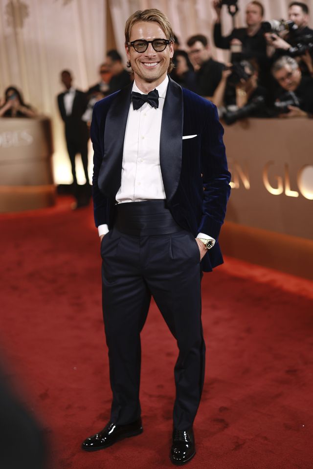 Glen Powell steps out for Golden Globes 2026 after-party with rumored ...