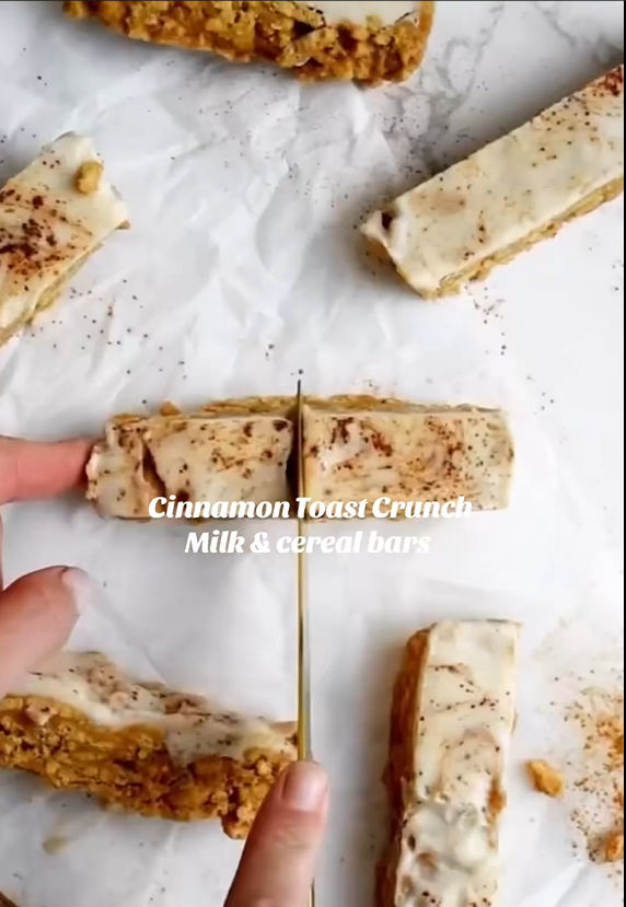 Cinnamon Toast Crunch milk and cereal bars recipe