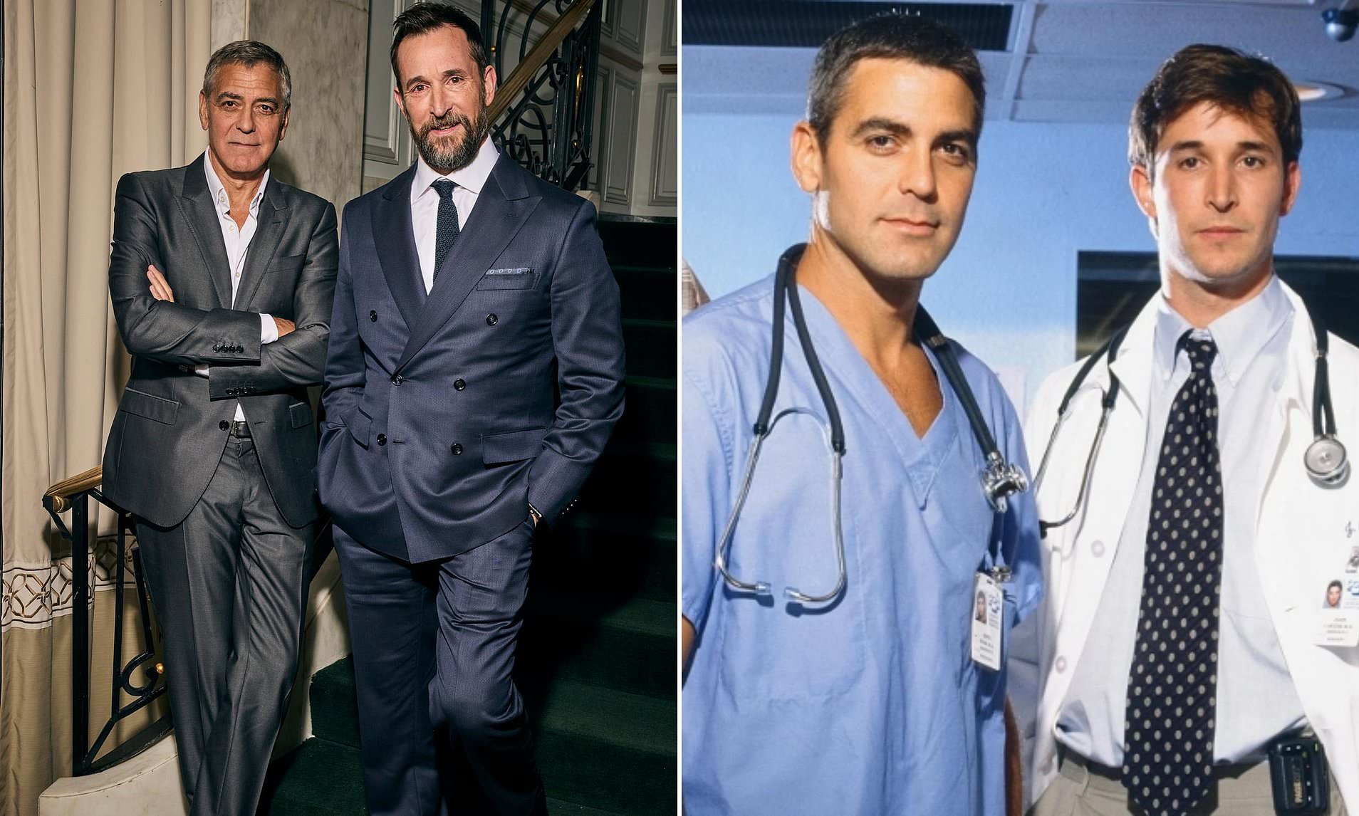 George Clooney and Noah Wyle have a rare ER reunion 16 years after the ...