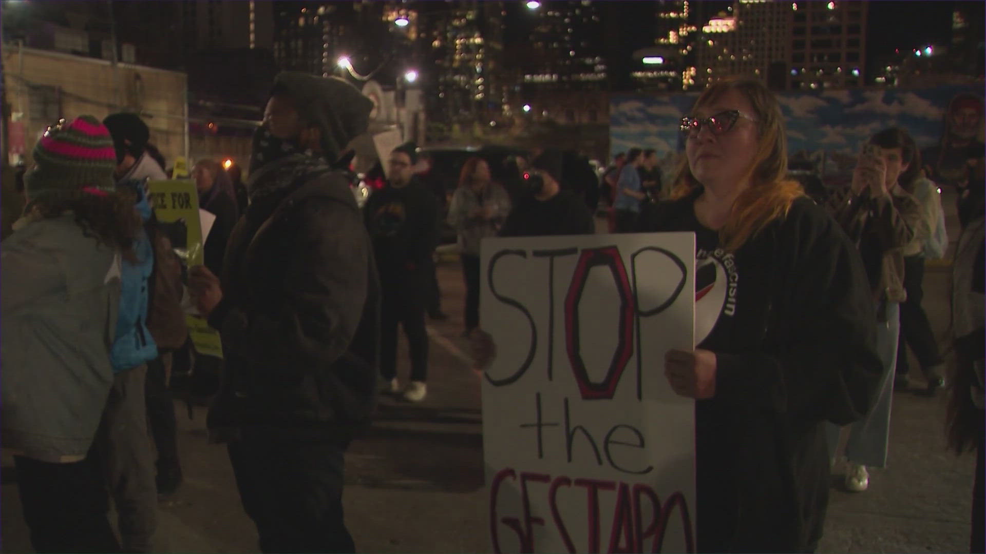 Protests take place across Central Texas following Minneapolis ICE shooting