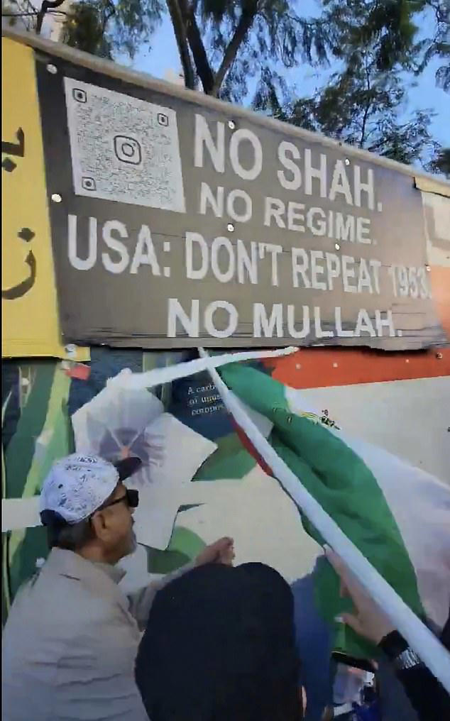 U-Haul truck drives through crowd of Iranian protesters in Los Angeles