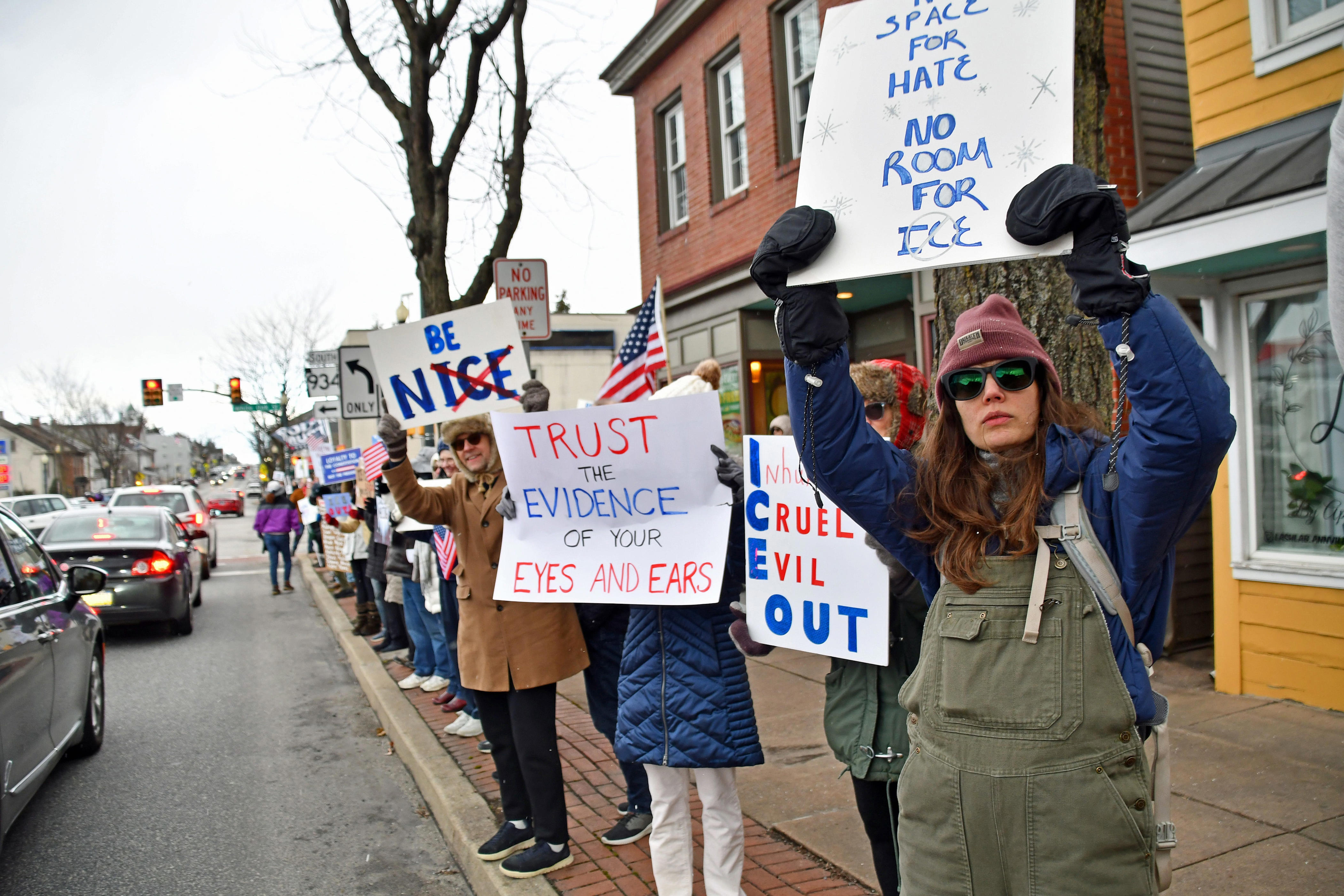 Lebanon protesters shout 'ICE out for good' on Annville streets