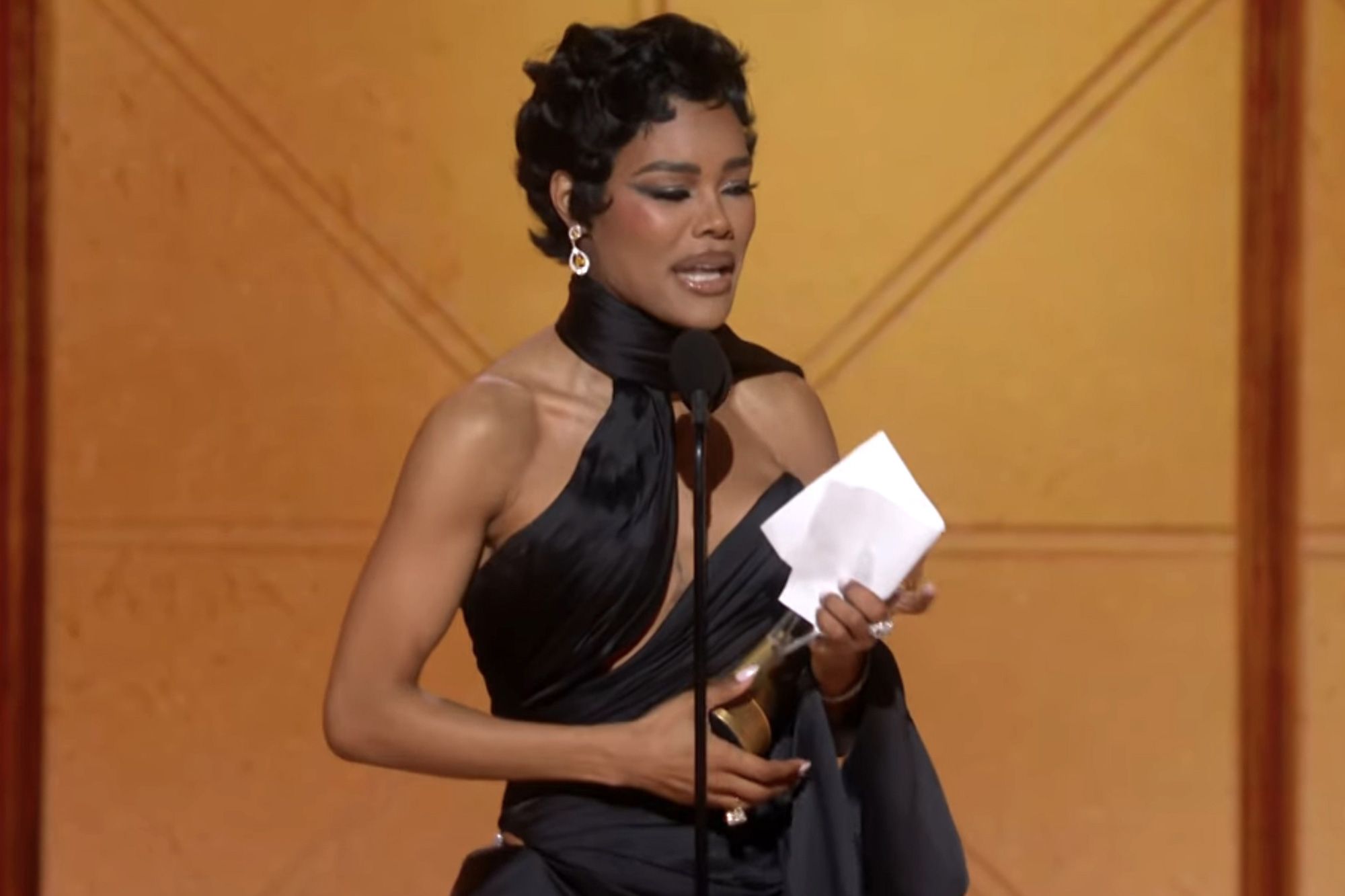 What Teyana Taylor said in censored Golden Globes winner speech
