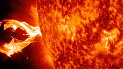 4K footage of powerful solar flares producing dramatic spitfire and ...