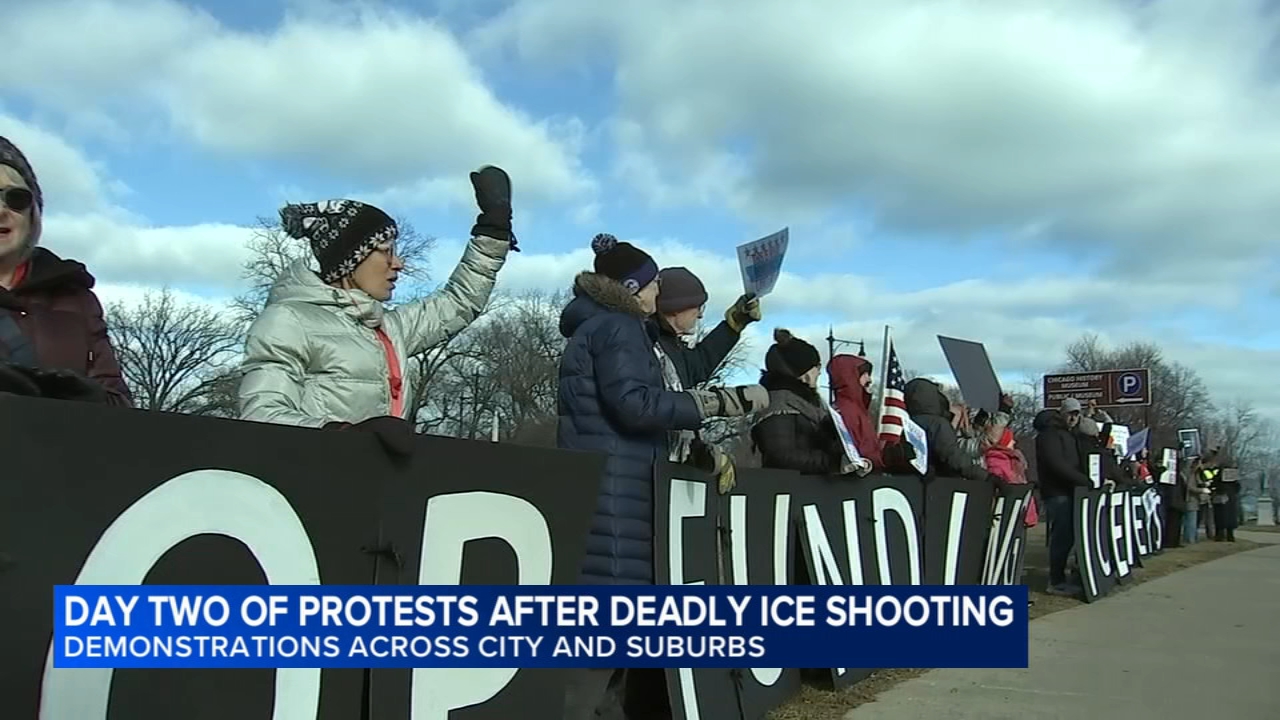 2nd day of Chicago-area protests held in response to fatal Minneapolis ...