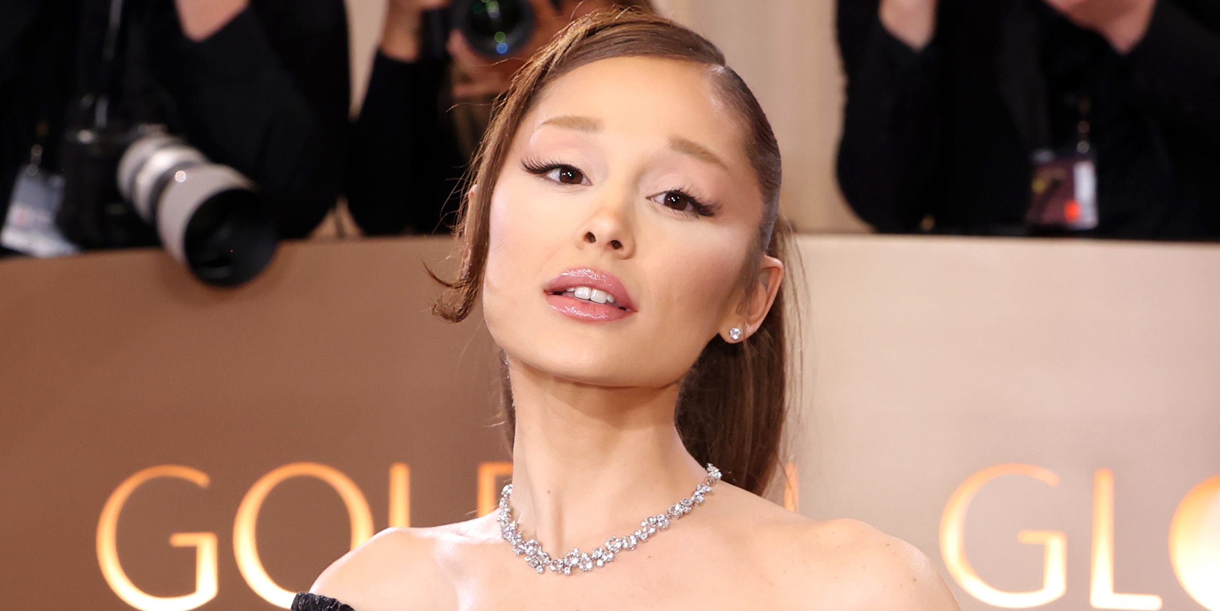 Ariana Grande revives her signature ponytail for the 2026 Golden Globe ...