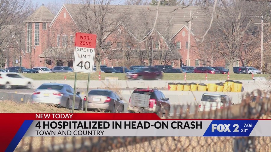 Wrong-way crash injures four on I-270 ramp in St. Louis County