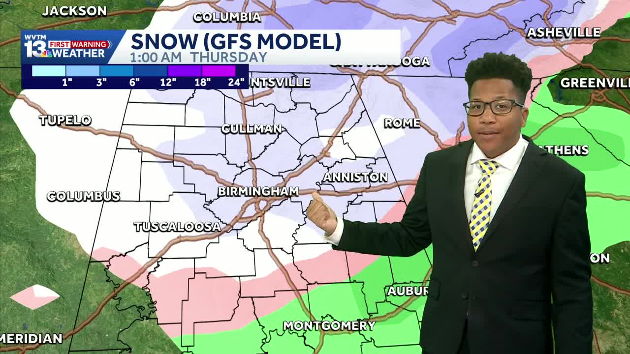 Snow flurries possible in Alabama's weather forecast midweek, with most ...