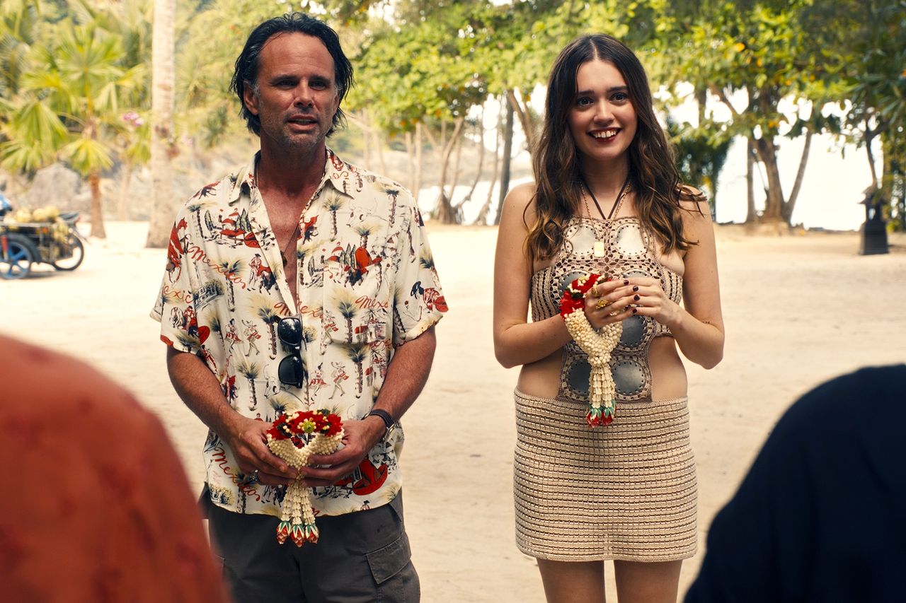 Aimee Lou Wood says at 2026 Golden Globes that she likely won't watch the next “White Lotus ...