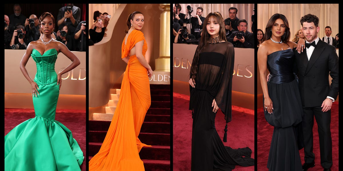 All the showstopping red-carpet looks from the 2026 Golden Globes