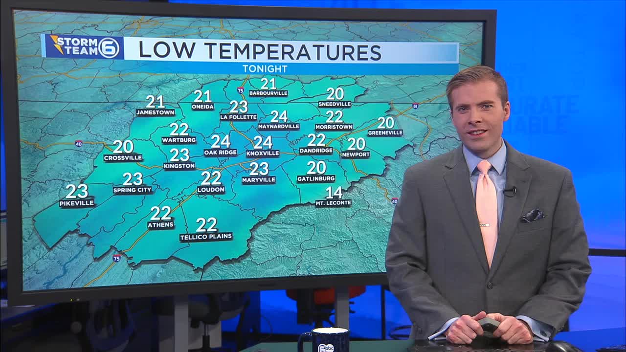 Frigid tonight ahead of a more seasonable Monday