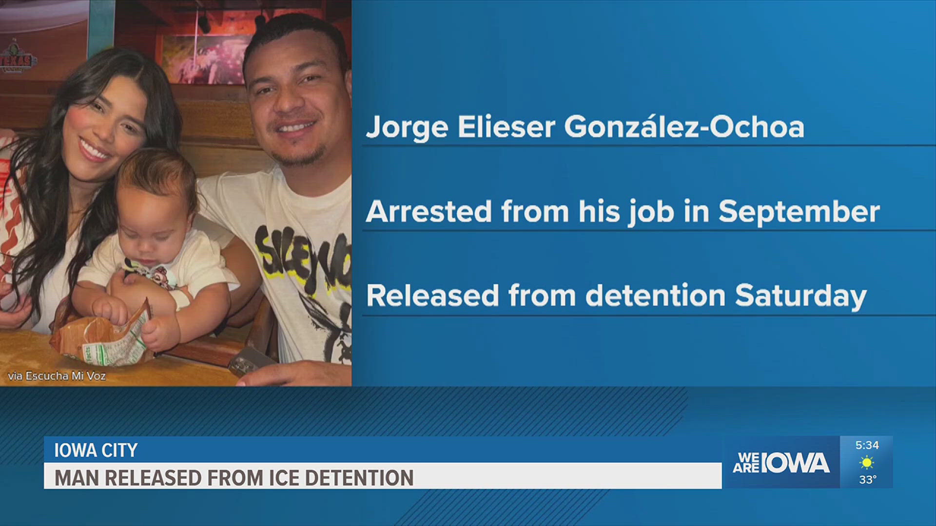 Iowa City man released from ICE custody