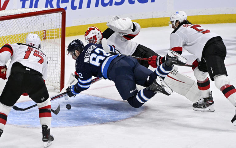 Tanner Pearson's third-period goal leads Winnipeg Jets past New Jersey ...