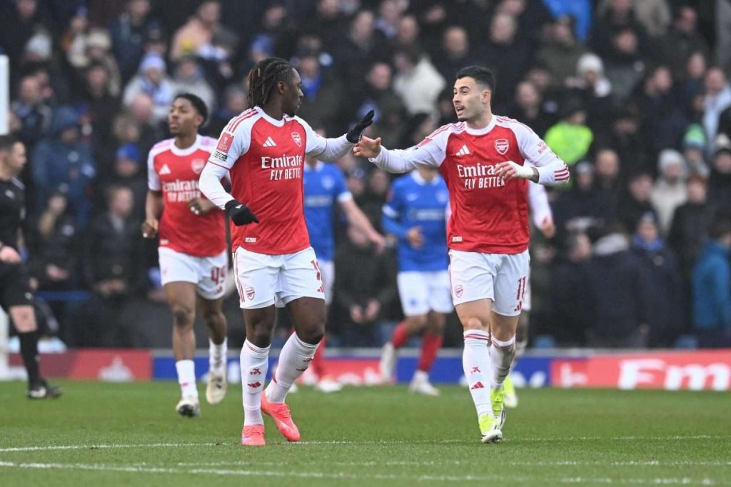 Arsenalin Gabriel Martinelli iski hattutempun FA Cupissa