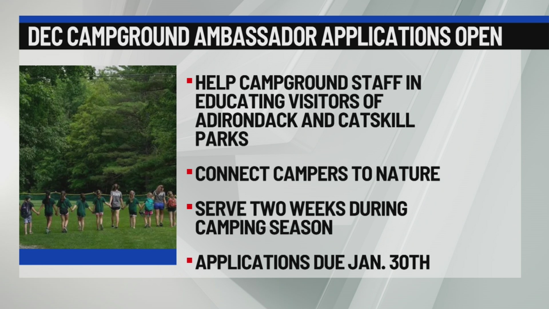DEC campground ambassador applications open
