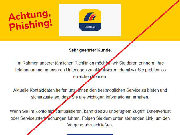 Postbank-Kunden werden aufgefordert: "Wichtige Maßnahmen erforderlich"