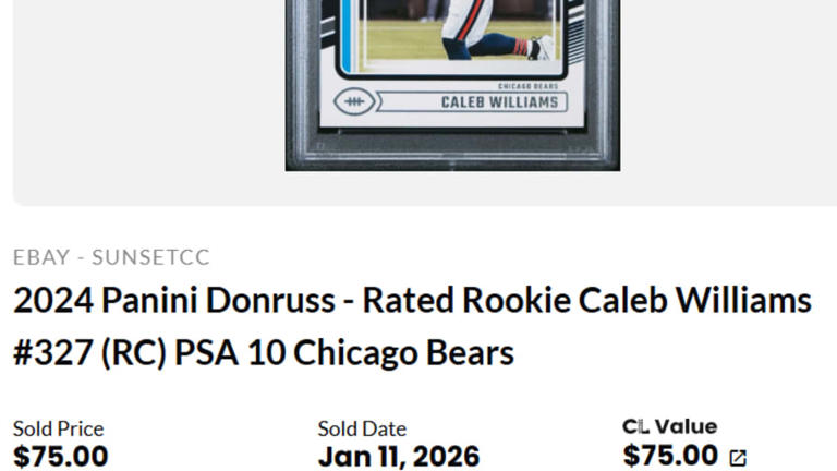 Caleb Williams rookie card prices surge after miracle comeback against ...