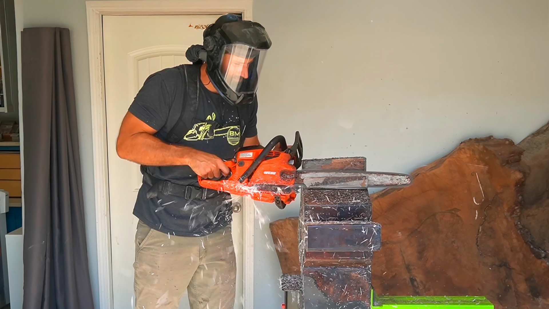 Wood carving art inspired by the ocean