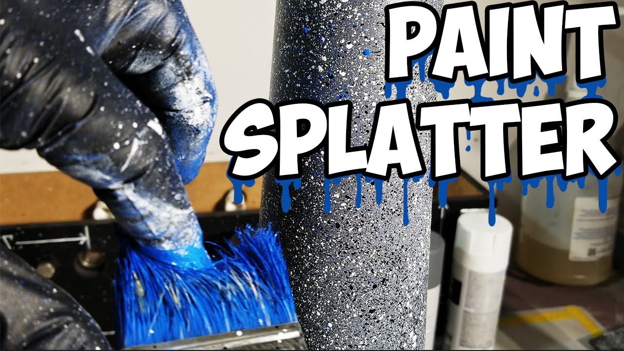 Speckled tumbler tutorial | Garage floor paint splatter tumbler for men