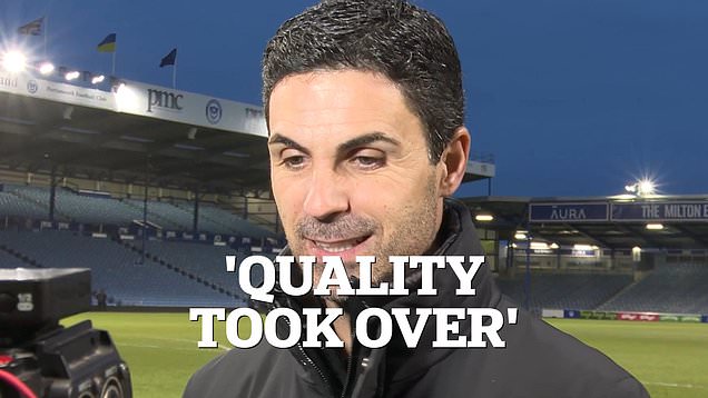 Arteta pleased with the 'quality' from Arsenal in FA Cup win