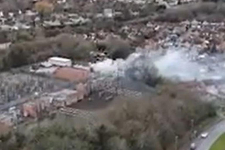 Fire rages in Yate sending huge plumes of smoke