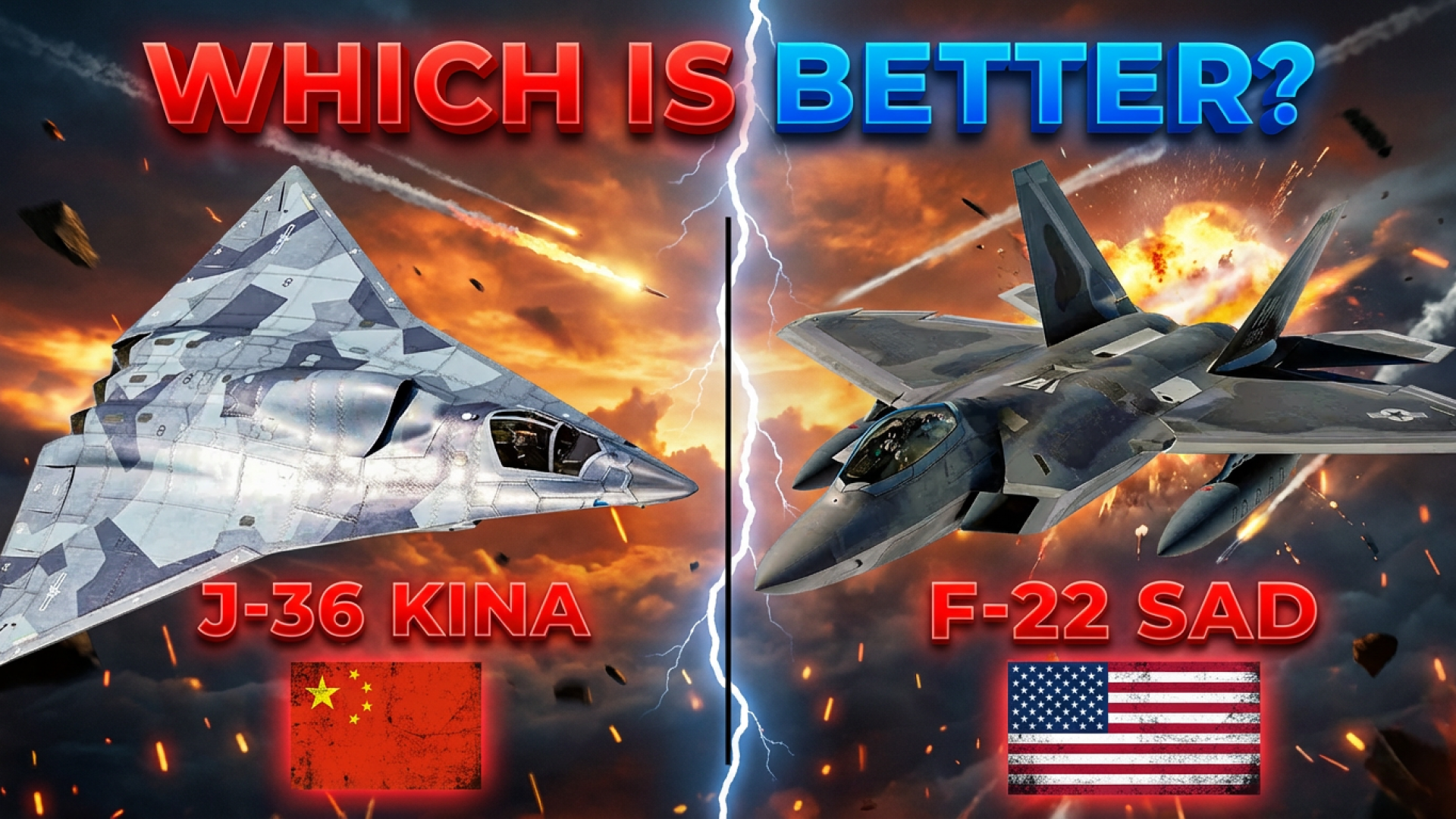 China’s J-36 vs America’s F-22 Raptor: What the triple engine sixth gen ...