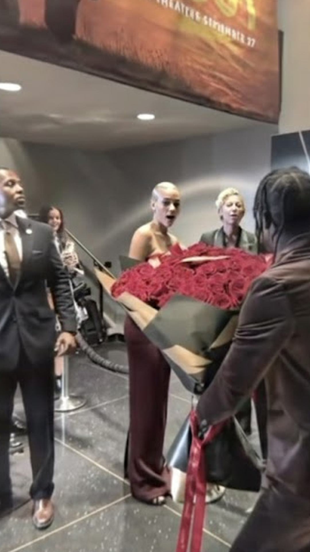 A surprise bouquet creates a heartfelt moment