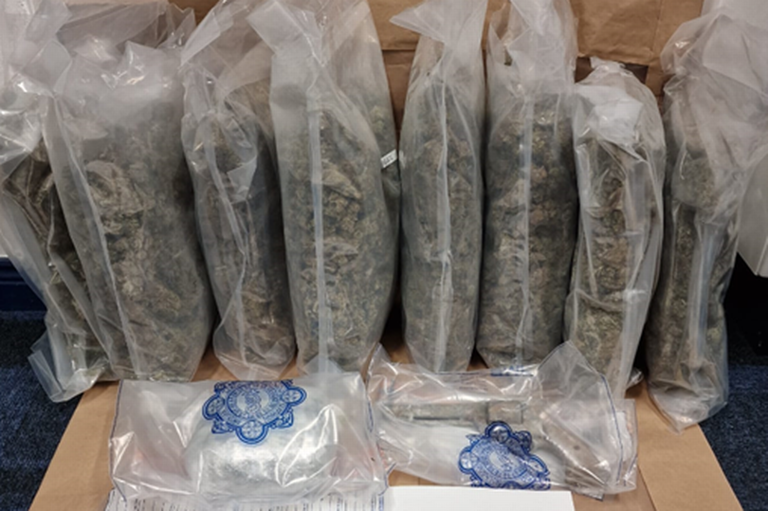 Three arrested after Gardaí seize gun, knife and drugs worth over €166,000