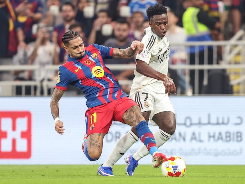 Barcelona vs Real Madrid live, El Clasico Supercopa final: Vinicius Jr ...