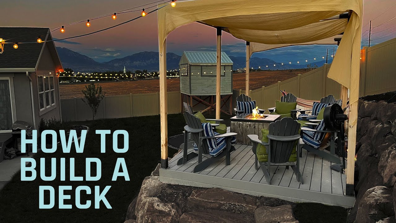 How to build a ground level deck - DIY floating deck