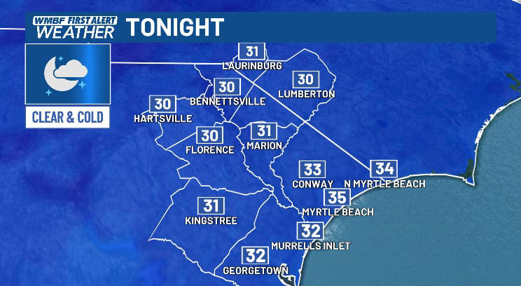 First alert: Turning cold tonight, chilly week ahead