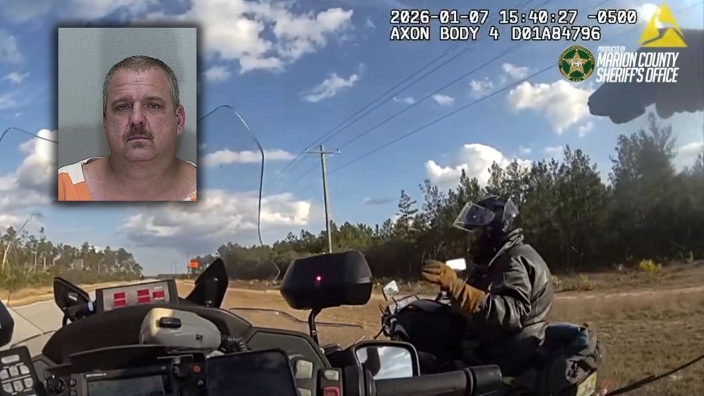 Bodycam: High-speed motorcycle chase leaves trail of drugs, gun