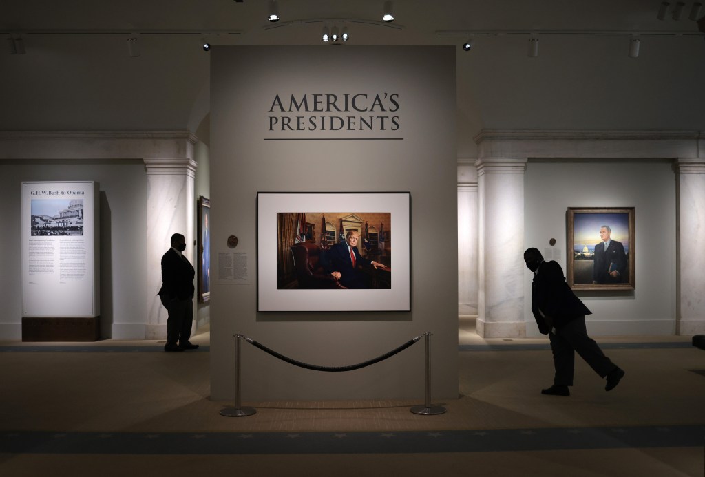 Smithsonian drops wall text mentioning Trump's double impeachment