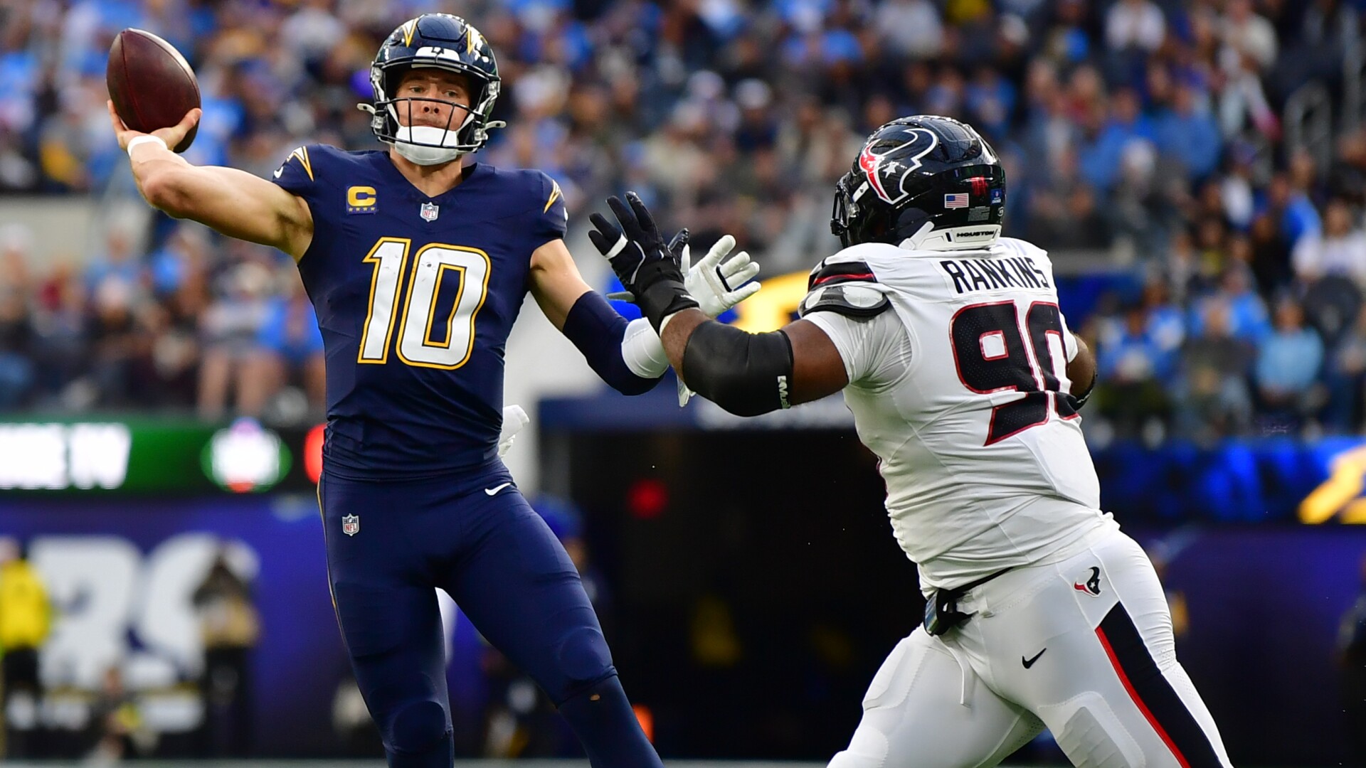 Justin Herbert goes for first career playoff win tonight