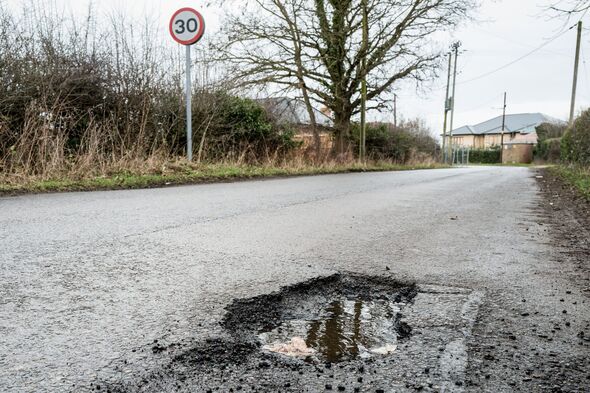 UK pothole map shows the worst areas for fixing damaged roads - full list
