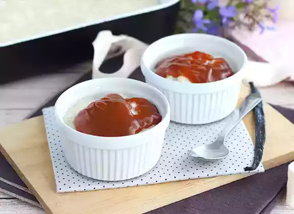 Arroz con leche y caramelo salado