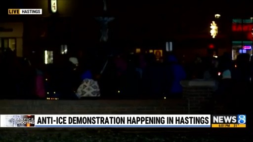 Anti-ICE demonstration happening in Hastings