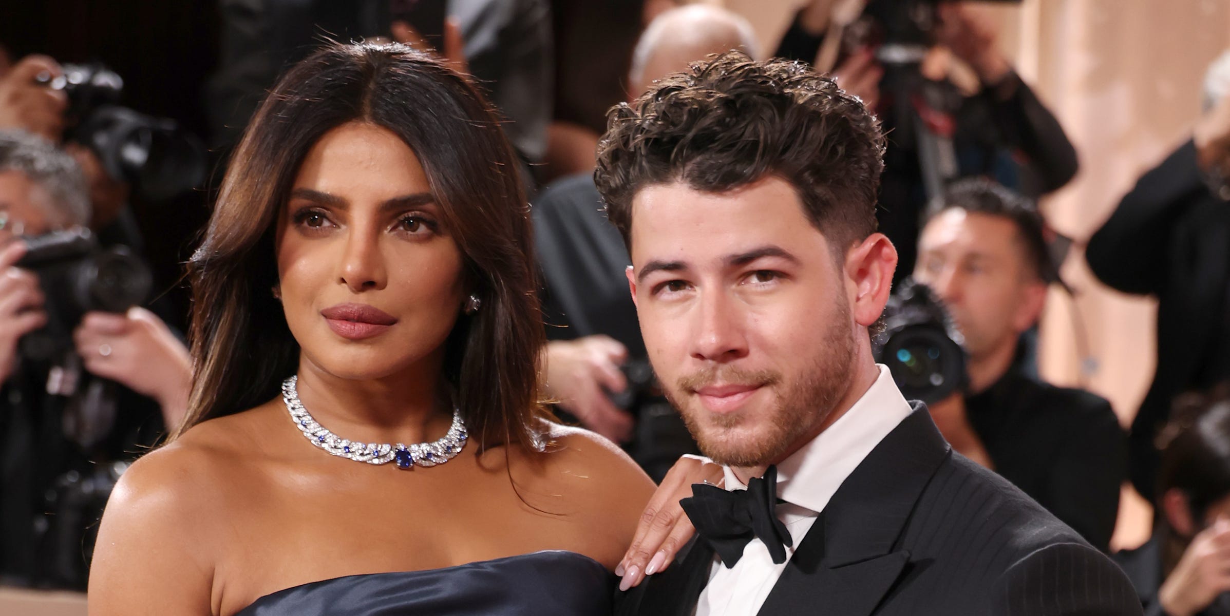 Priyanka Chopra and Nick Jonas make a case for the black-and-navy color ...